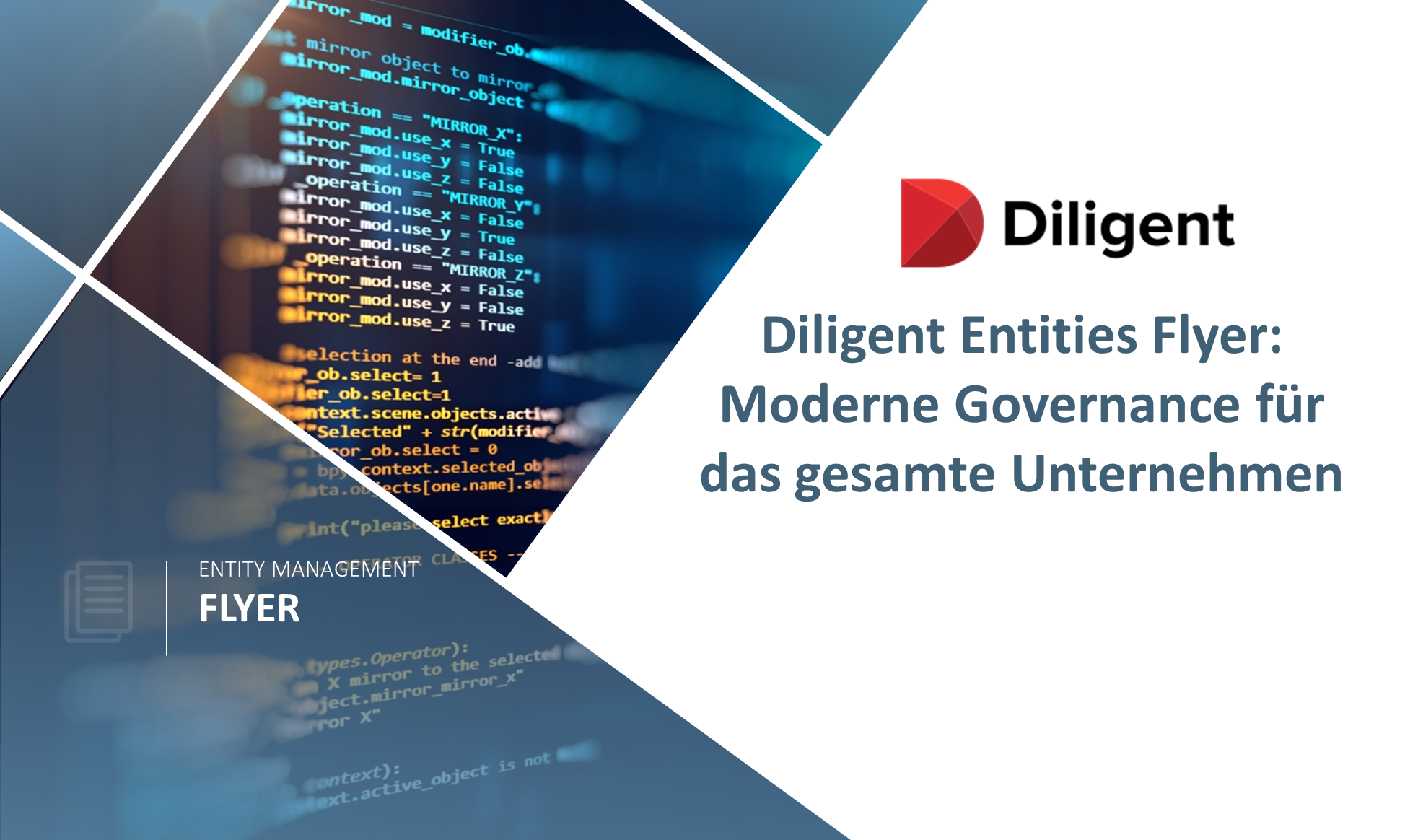 Diligent Entities Flyer: Moderne Governance für das gesamte Unternehmen