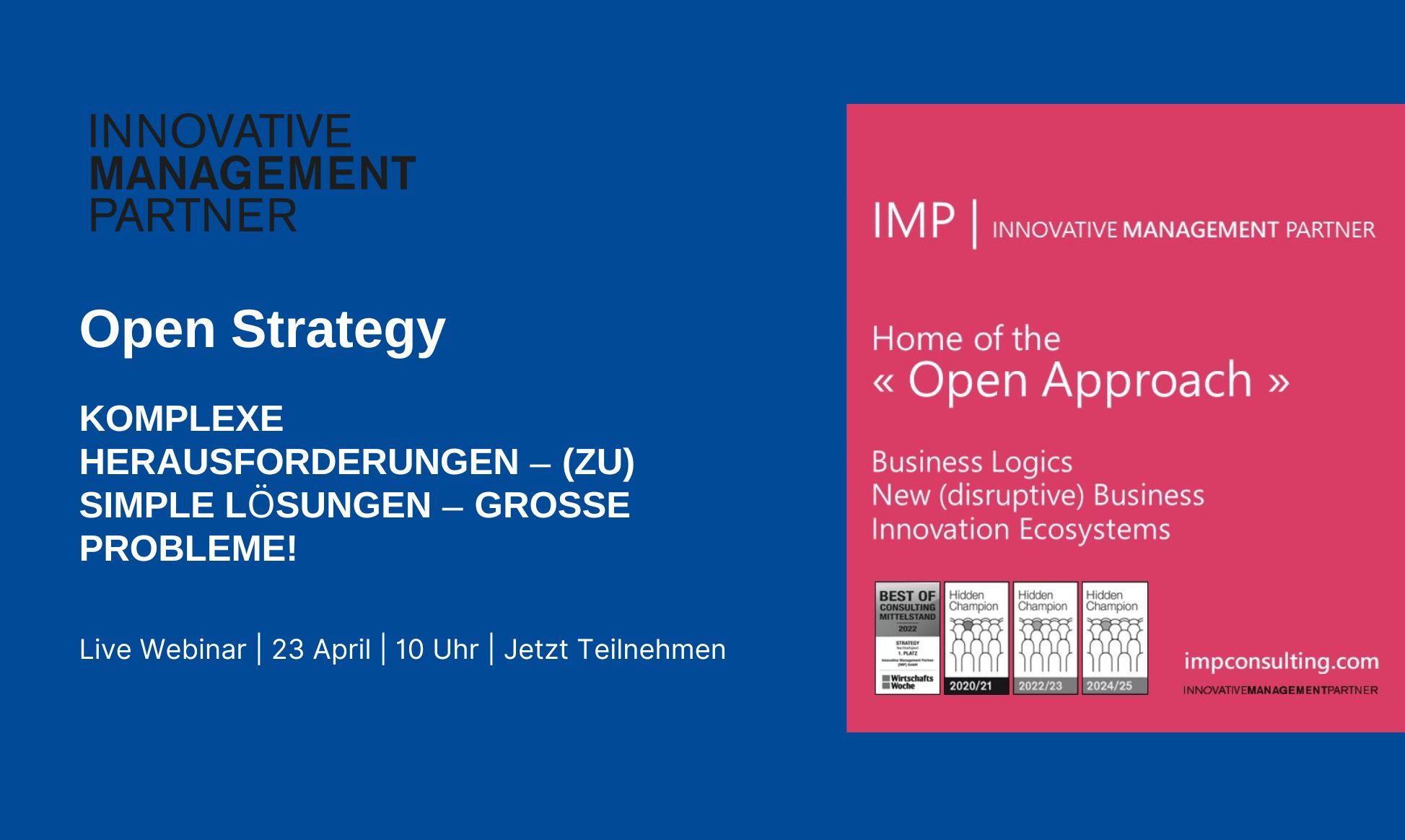 IMP I Open Strategy – Strategiearbeit einmal anders (aber verdammt ...